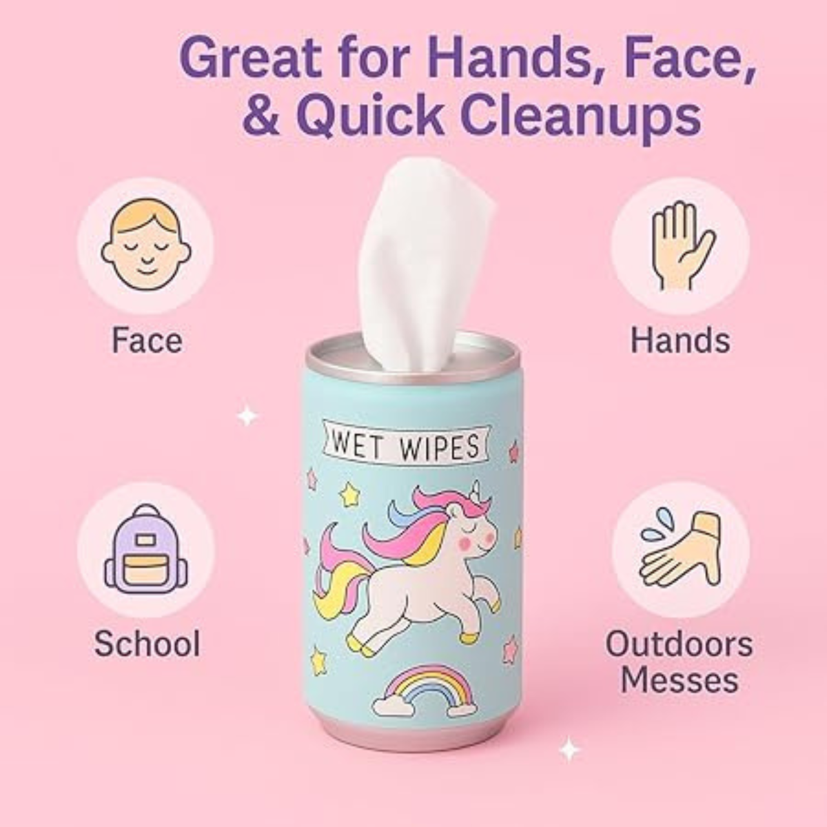 KidKart India Magic Mini Wet Wipes – Portable Travel Friendly Canister ...